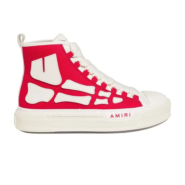 Amiri Skel Court Hi 'varsity' Sneakers - Red