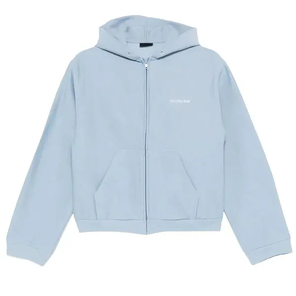 Balenciaga Standard Zip Hoodie - Blue
