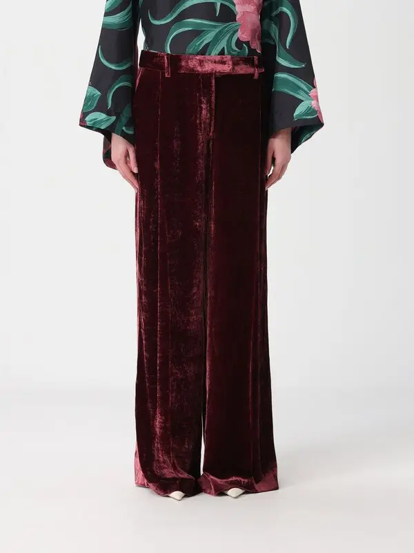 La DoubleJ Velvet Wide-leg Trousers