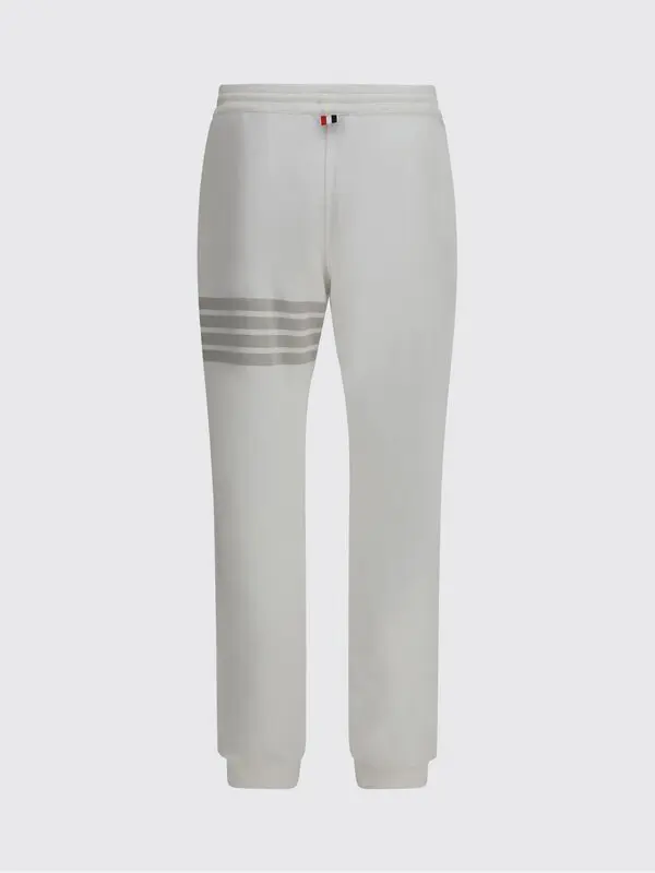 Thom Browne Sweatpants With Signature Stripes - White