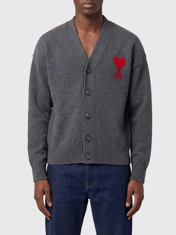AMI Paris Cardigan - Grey 1