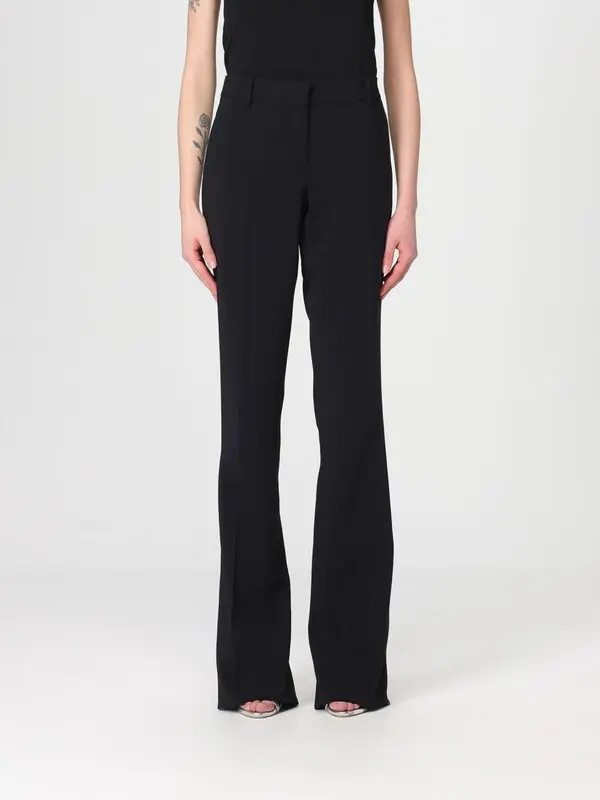 Ermanno Scervino High-waisted Flared Viscose Trousers - Black
