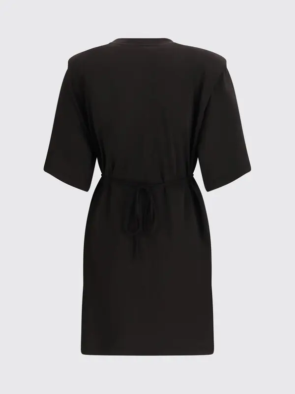 Pinko Stretch Crepe Mini Dress With Jeweled Belt