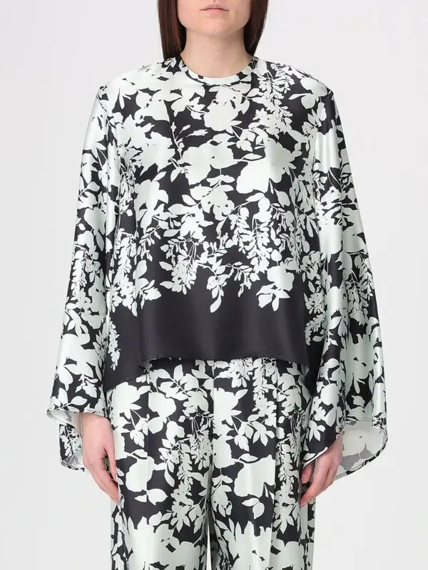 Agnona Printed Blouse - Black