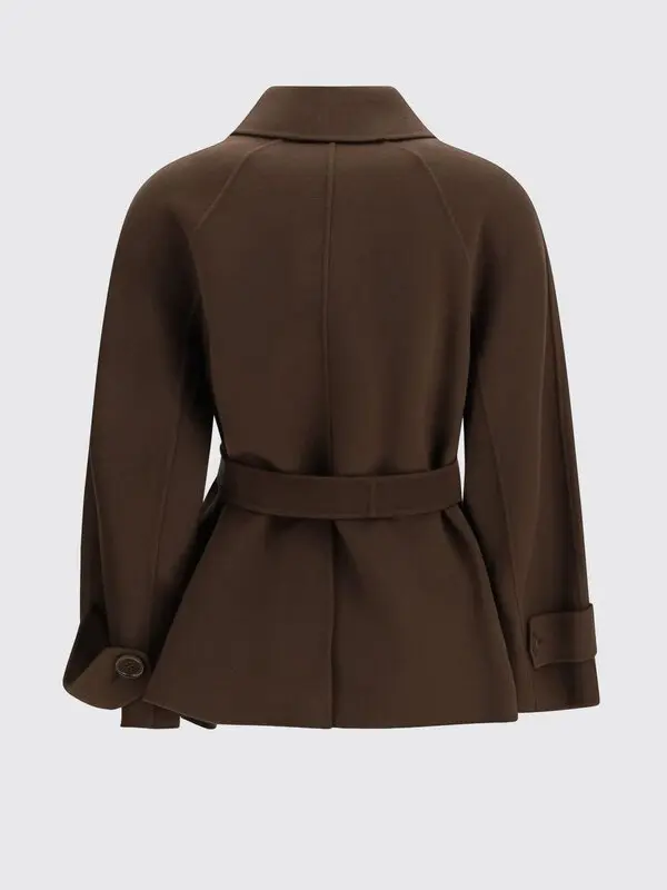 Max Mara Double Breasted Belted Coat - Brown