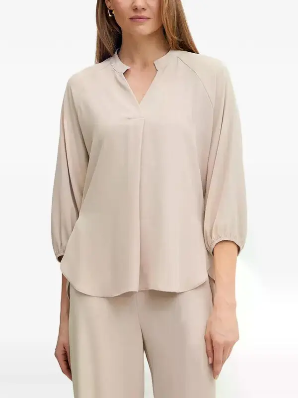 Joseph Ribkoff V-neck Drawstring Blouse