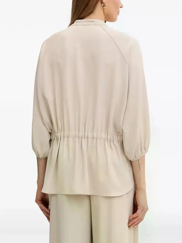 Joseph Ribkoff V-neck Drawstring Blouse