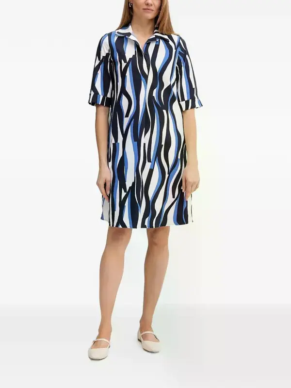 Joseph Ribkoff Abstract Pattern Collared Dress