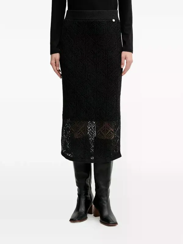 Joseph Ribkoff Lace Panel Midi Skirt