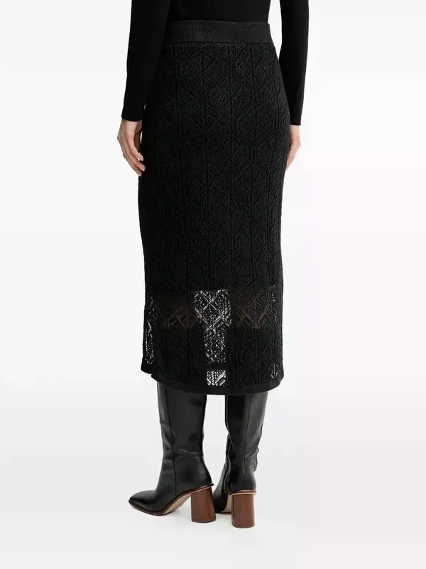 Joseph Ribkoff Lace Panel Midi Skirt