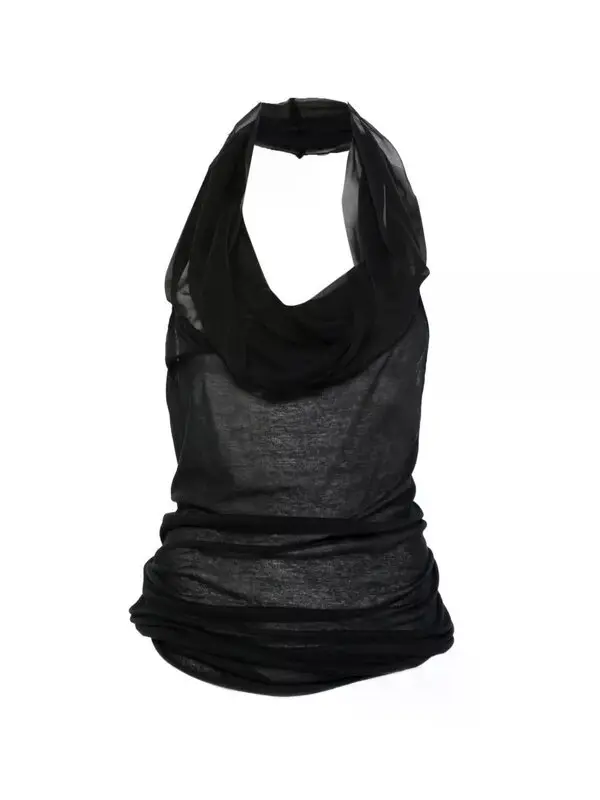 Rick Owens Draped Halterneck Tank Top