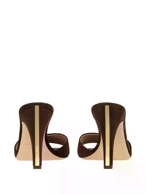 FERRAGAMO High-heeled Slides - Brown
