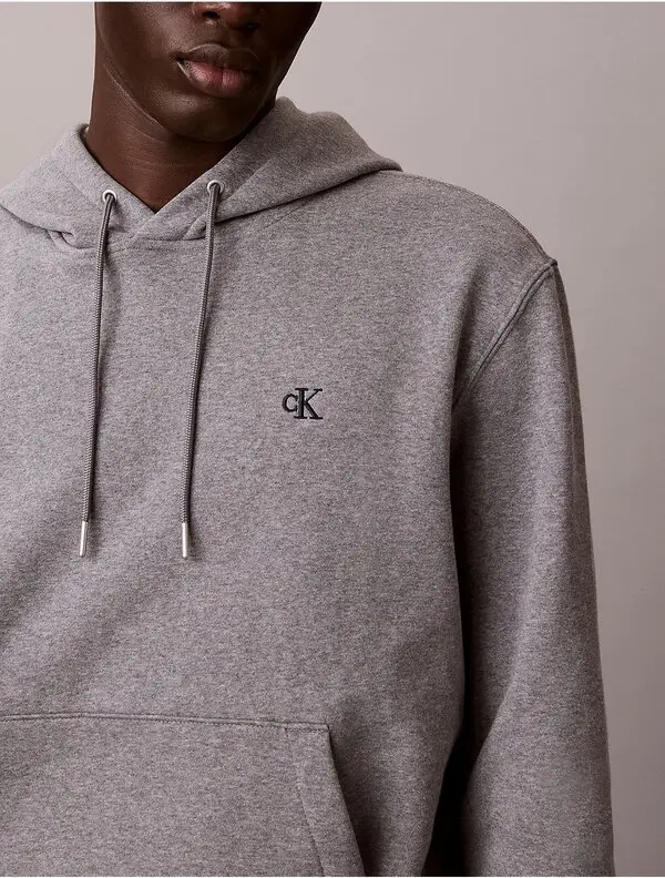 Calvin Klein Monogram Relaxed Hoodie - Grey Heather