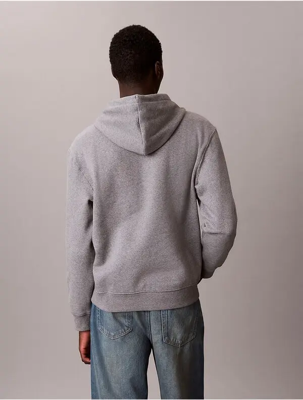 Calvin Klein Monogram Relaxed Hoodie - Grey Heather