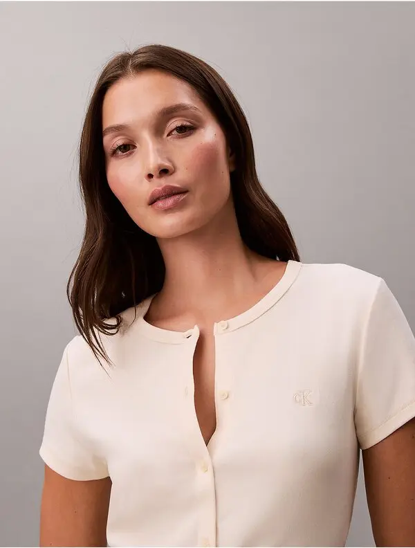 Calvin Klein Refined Button-down T-shirt