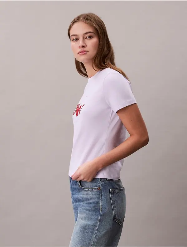 Calvin Klein Slim T-shirt With Split Logo Graphic