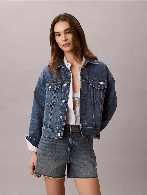 Calvin Klein 90s Trucker Jacket - Basset Blue