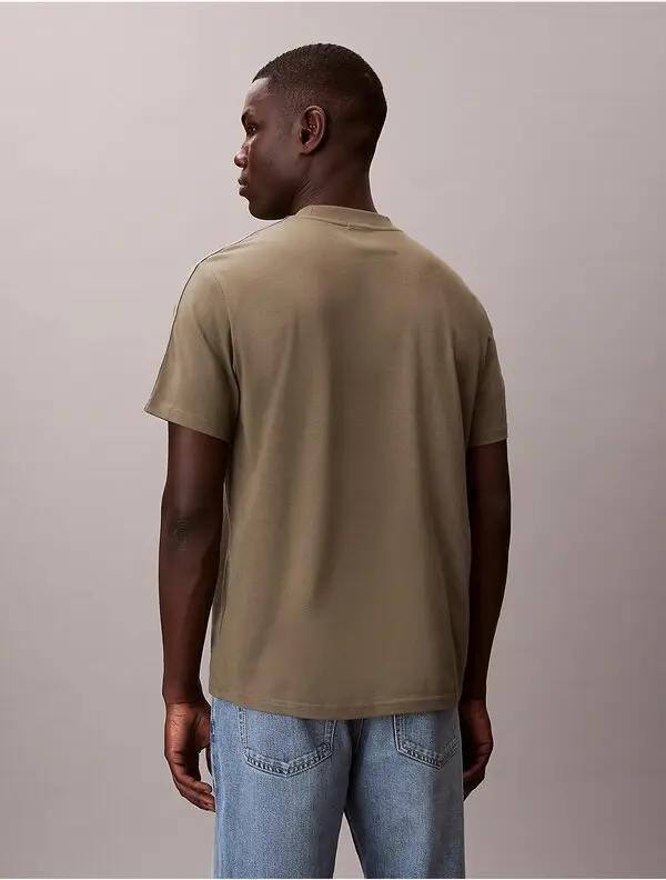 Calvin Klein Logo Tape Classic T-shirt - Dusty Olive