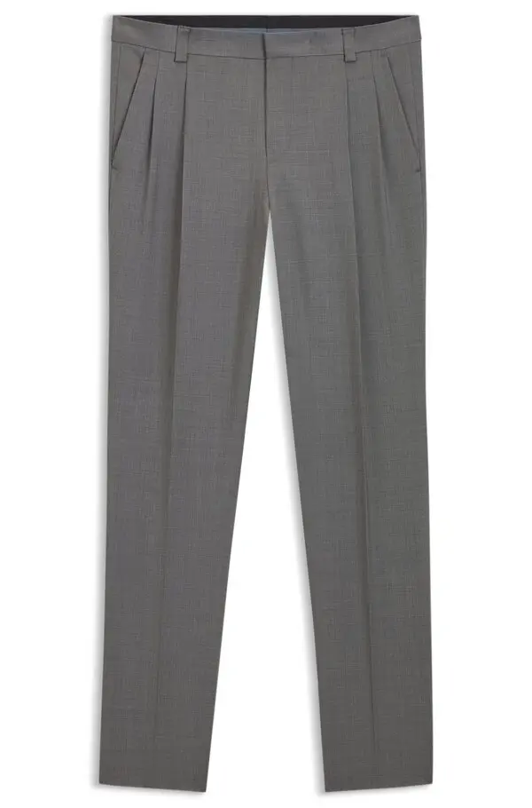Hugo Extra-slim-fit Virgin-wool Dobby Trousers