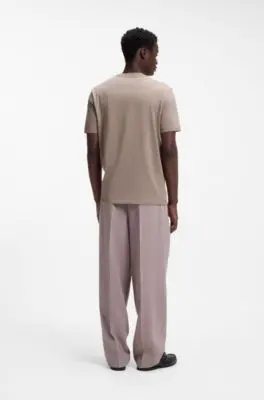 Hugo Tortoise-logo T-shirt In Cotton Jersey - Light Brown