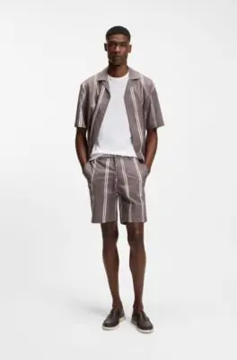 BOSS Printed Pattern Modern Fit Shorts