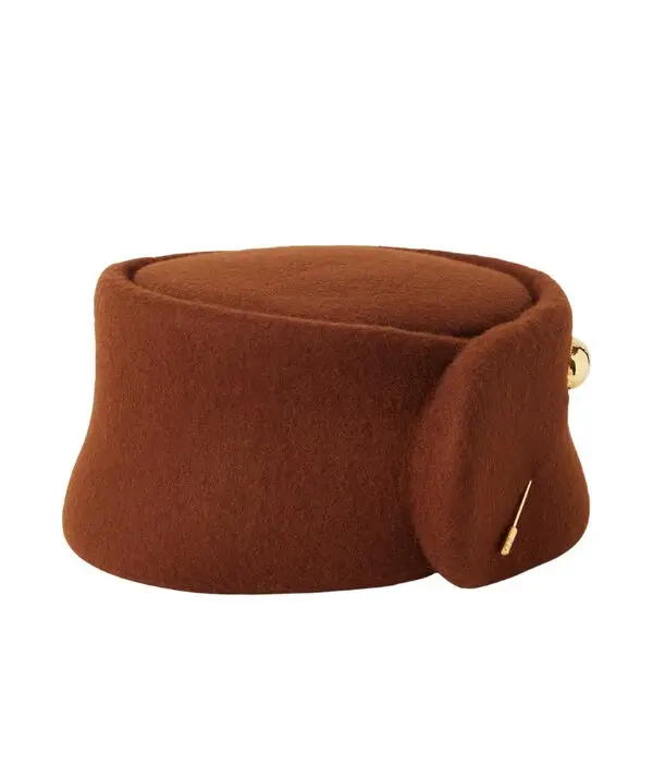 GIGI BURRIS MILLINERY Tenley Wool-felt Cap - Brick