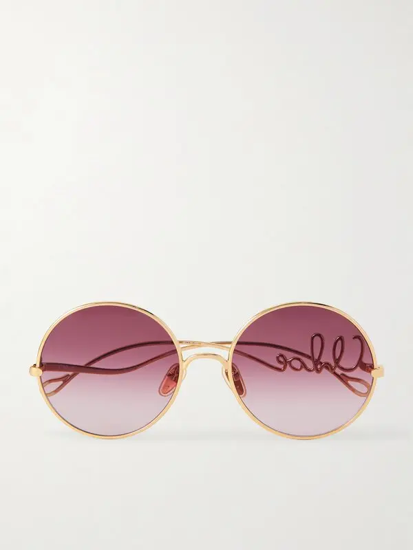 Chloé Iconic Round-frame Sunglasses - Gold