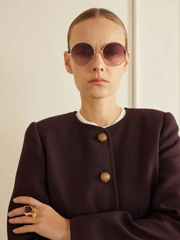 Chloé Iconic Round-frame Sunglasses - Gold