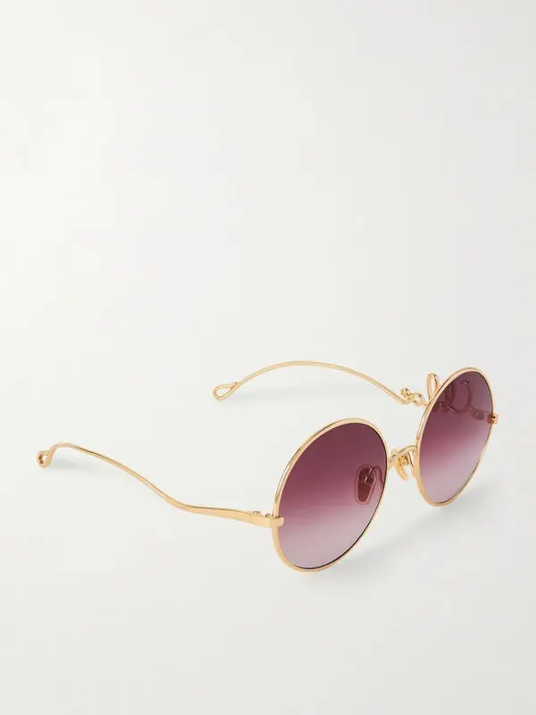 Chloé Iconic Round-frame Sunglasses - Gold