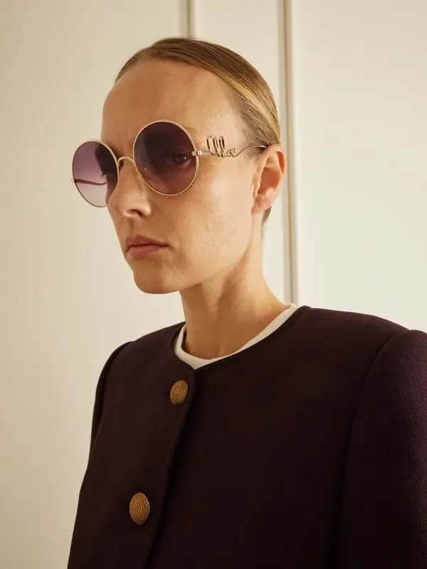 Chloé Iconic Round-frame Sunglasses - Gold