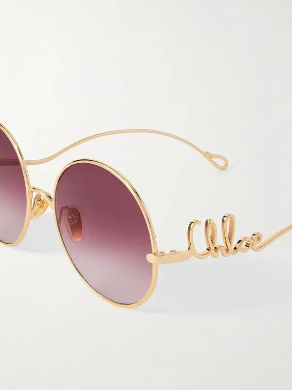 Chloé Iconic Round-frame Sunglasses - Gold