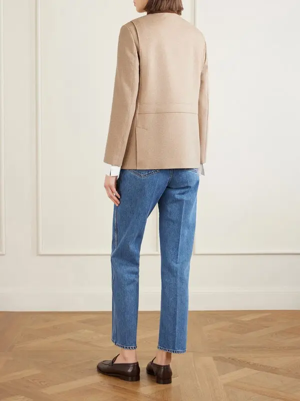 Loro Piana Suede-trimmed Silk-tweed Roadster Jacket
