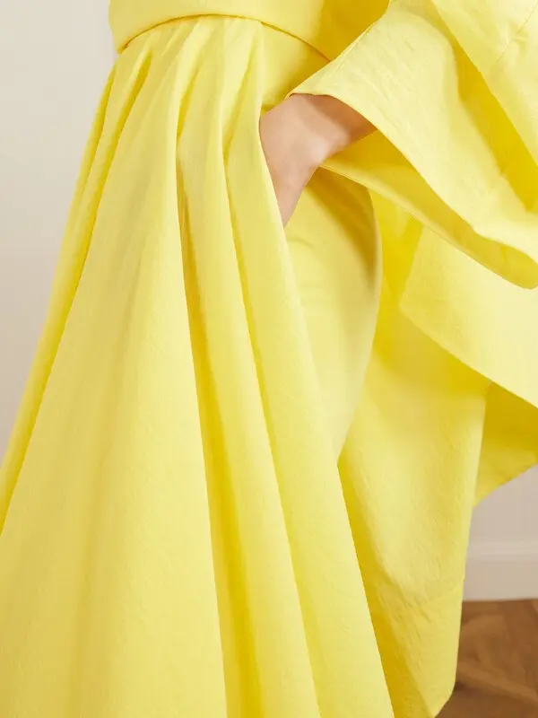 Jacquemus Paysan Asymmetric Cotton-blend Crepon Midi Skirt