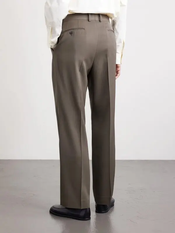 Auralee Straight-leg Wool-gabardine Trousers
