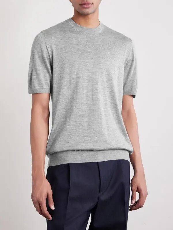 SLOWEAR Cashmere And Silk-blend T-shirt