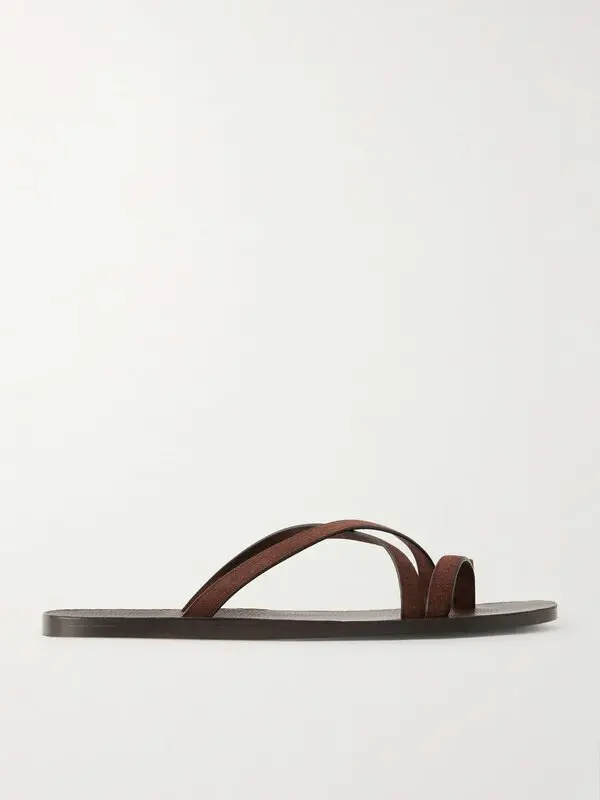 TOM FORD Alfred Suede Sandals - Dark Brown