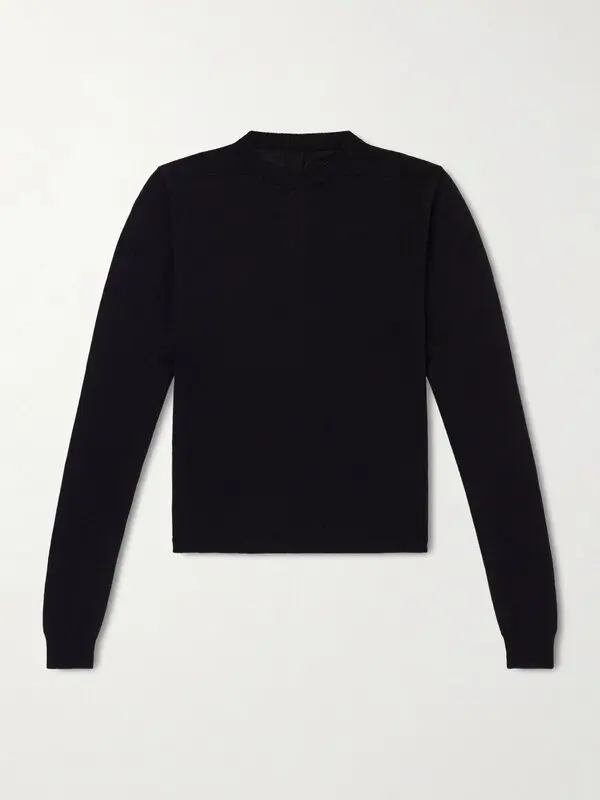 Rick Owens Slim-fit Virgin Wool Sweater - Black