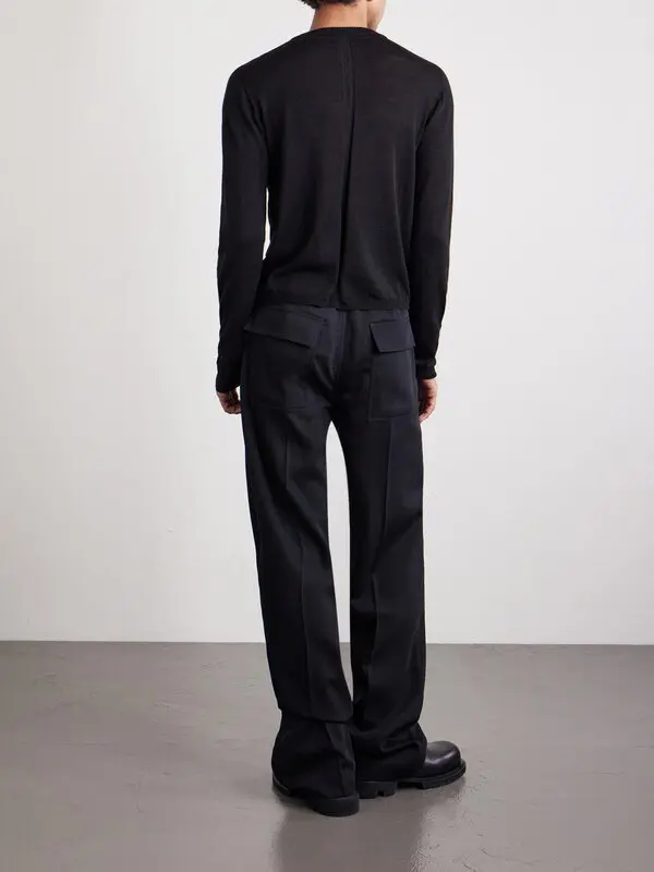 Rick Owens Slim-fit Virgin Wool Sweater - Black