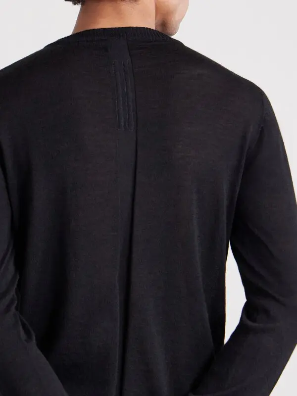 Rick Owens Slim-fit Virgin Wool Sweater - Black