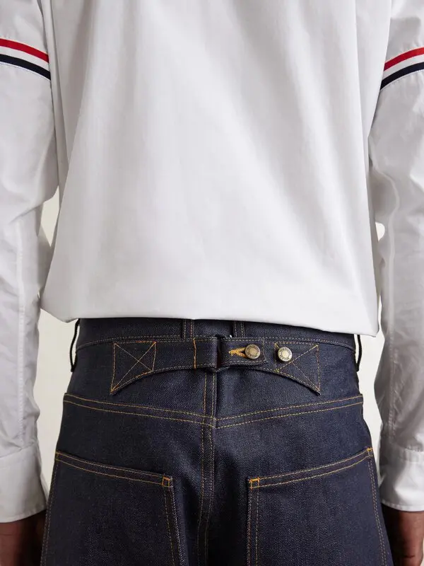 Thom Browne Cropped Straight-leg Selvedge Jeans