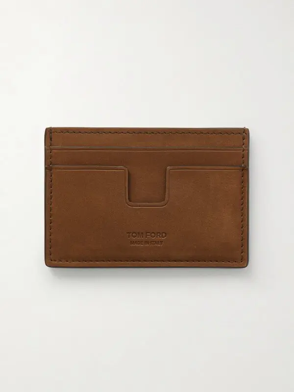 TOM FORD Nubuck Cardholder - Brown