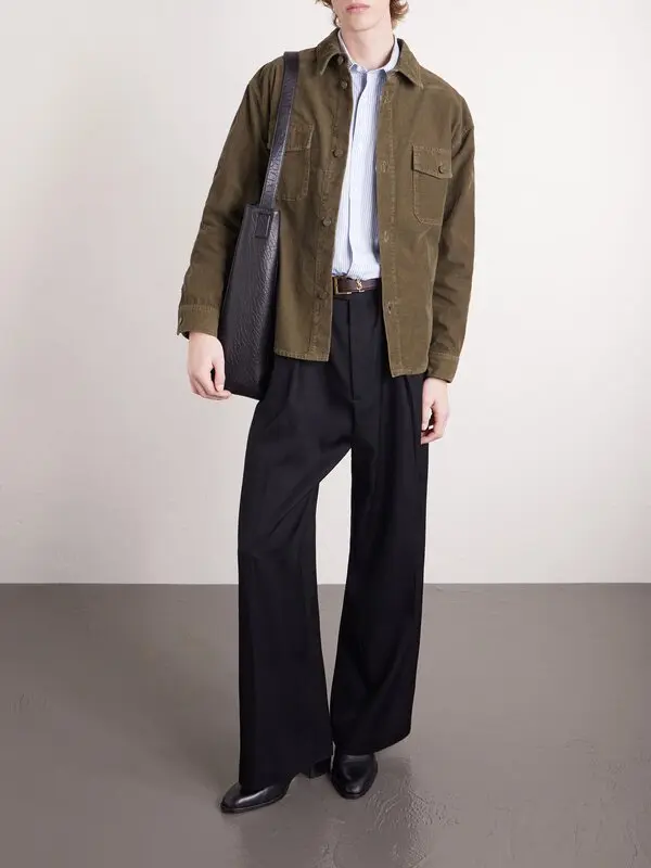 Saint Laurent Cotton-corduroy Overshirt - Green