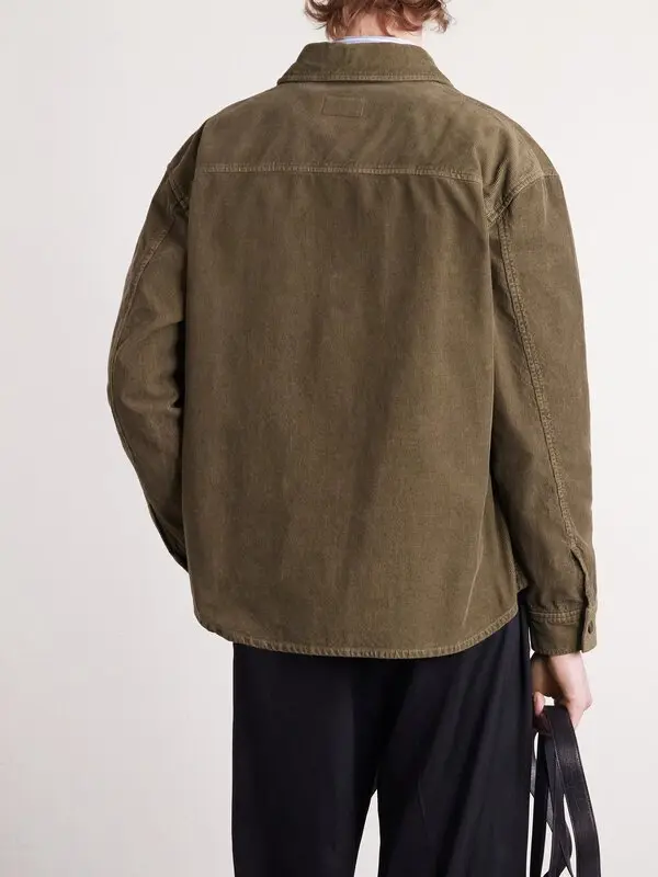 Saint Laurent Cotton-corduroy Overshirt - Green