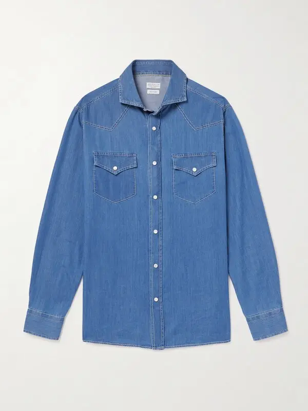 Brunello Cucinelli Cotton-chambray Shirt