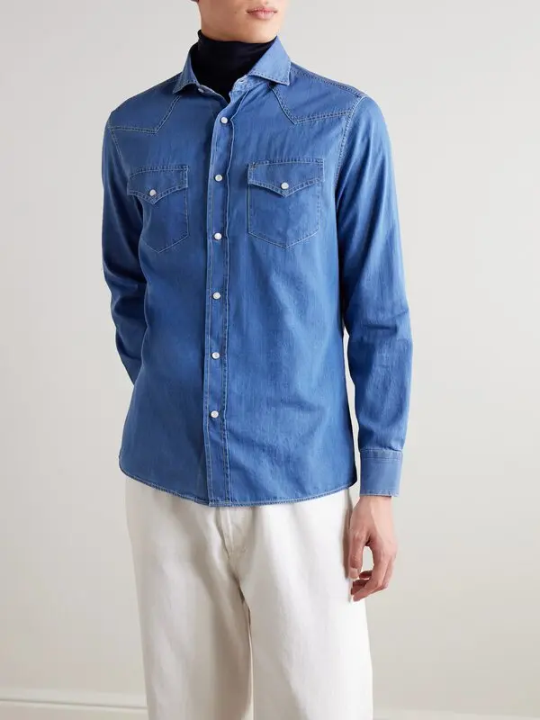 Brunello Cucinelli Cotton-chambray Shirt