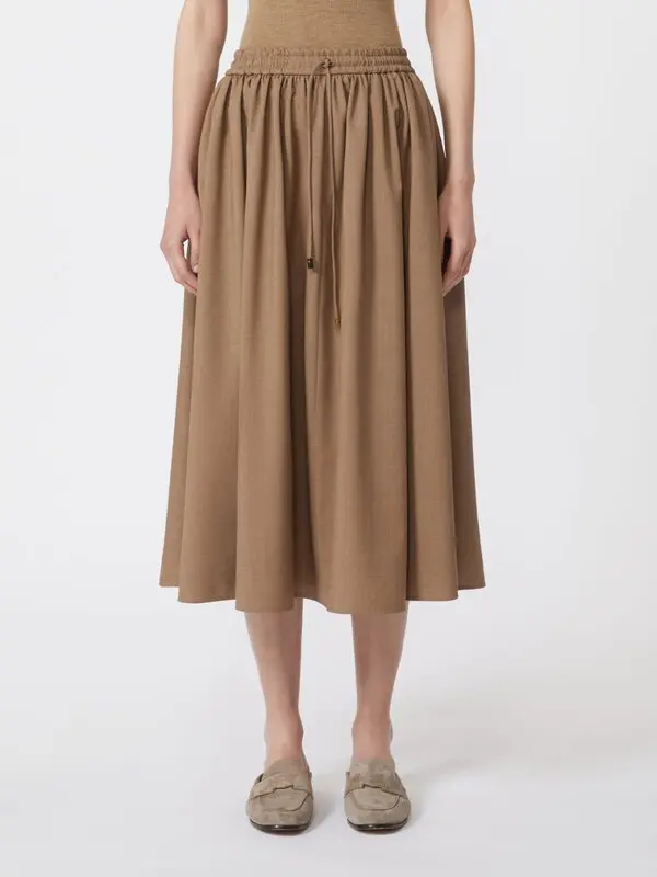 Max Mara Woollen Cloth Midi Skirt