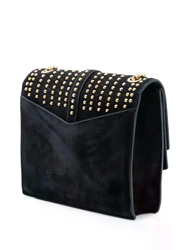 Saint Laurent 2018 Medium Studded Suede Monogram Sulpice Crossbody Bag