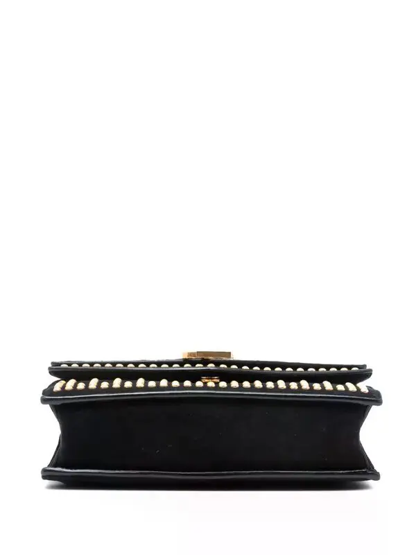 Saint Laurent 2018 Medium Studded Suede Monogram Sulpice Crossbody Bag