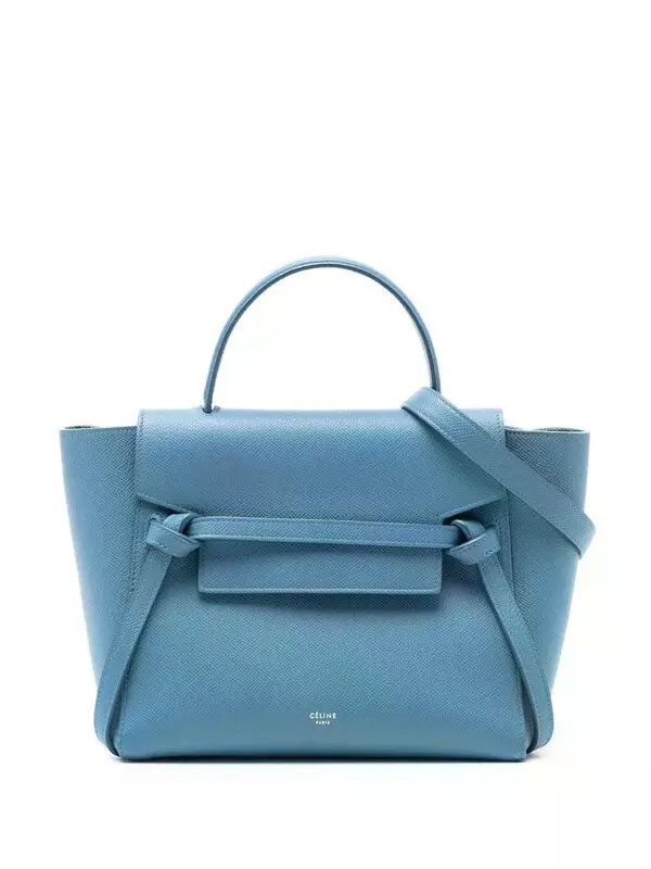 Celine 2017 Micro Grained Calfskin Belt Bag Satchel - Blue