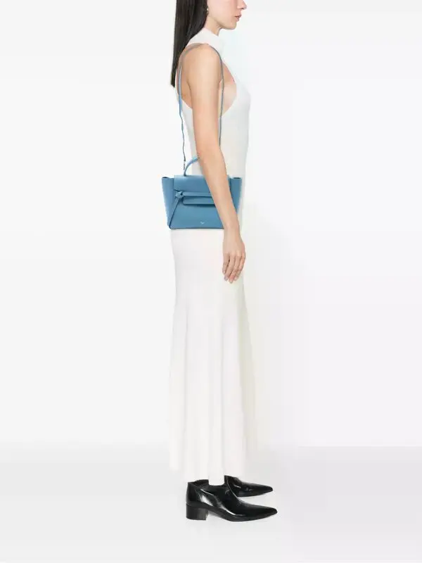 Celine 2017 Micro Grained Calfskin Belt Bag Satchel - Blue